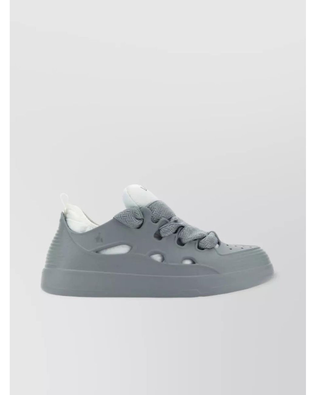Lanvin Maxi Tongue Rubber Curb Sneakers in Gray for Men | Lyst
