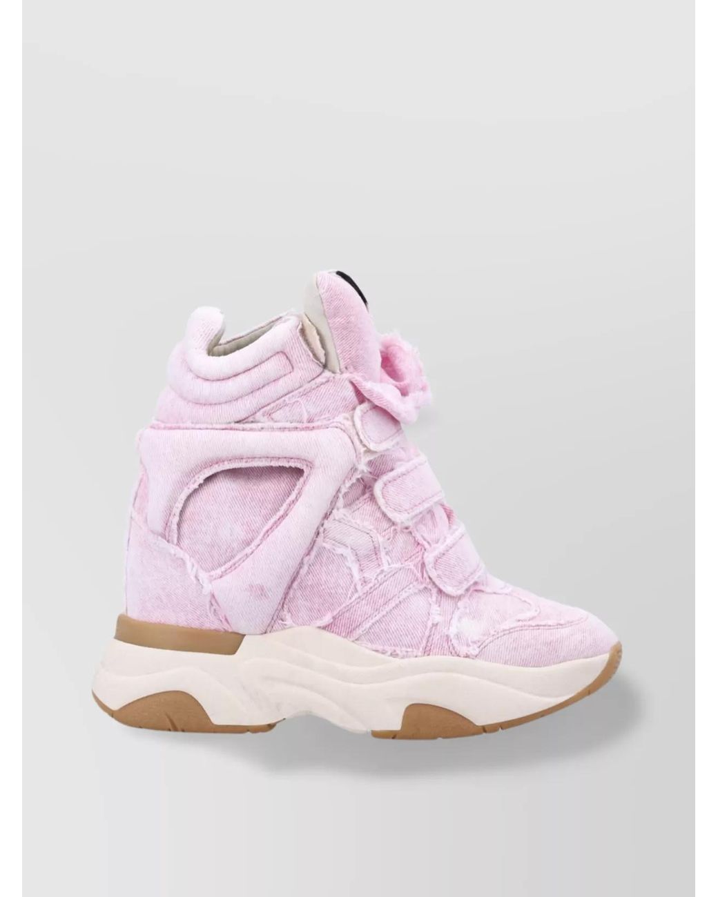 Isabel Marant Chunky High-Top Sneakers Textured Fabric in Pink | Lyst