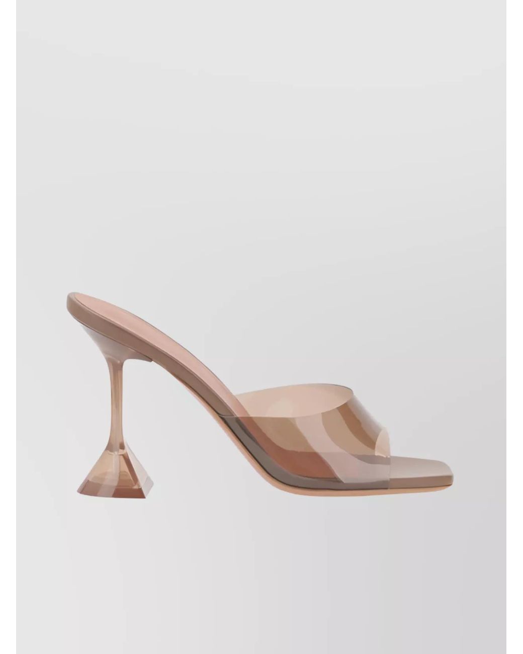 AMINA MUADDI Glass Slipper Sandals Geometric Heel in Pink | Lyst