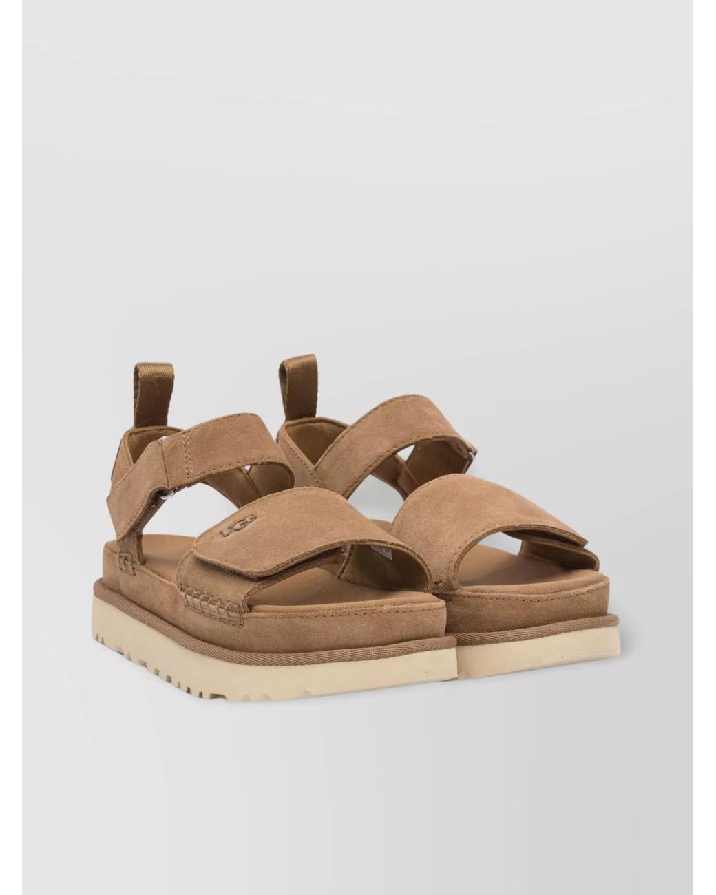 UGG Open Toe Sandals Textured Sole in Natural | Lyst