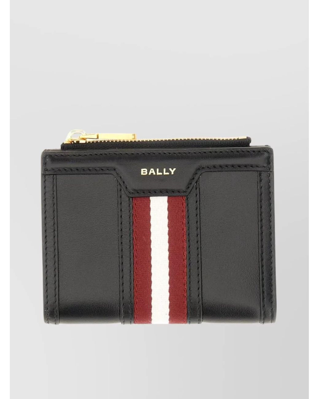 Bally Compact Portfolio Stripe Detail in Black | Lyst