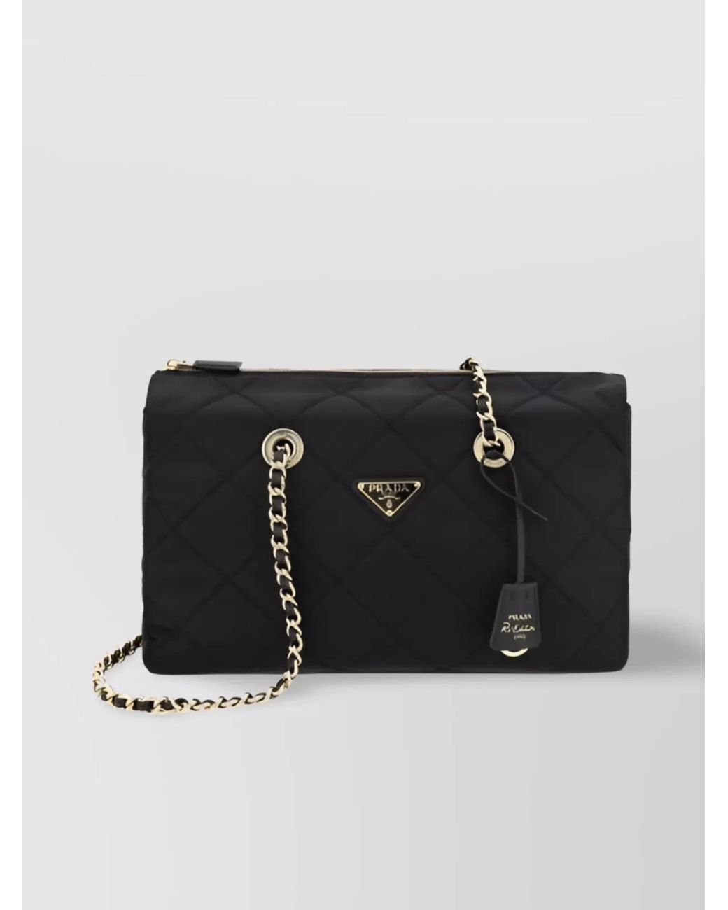Prada 1995 Chain Shoulder Bag Re-Edition in Black | Lyst