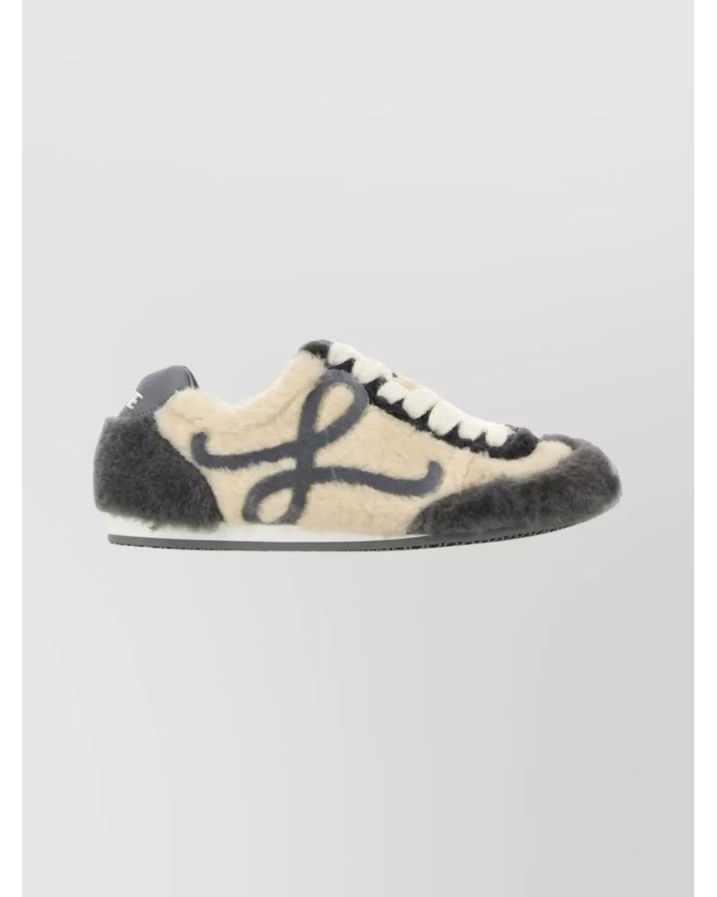 Loewe Shearling And Rubber Sole Ballet Sneakers | Lyst