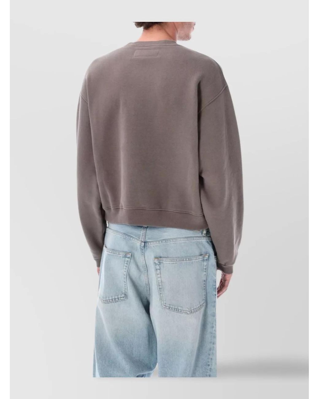 ERL Cotton Relaxed-Fit Crewneck Sweatshirt in Grey for Men | Lyst UK