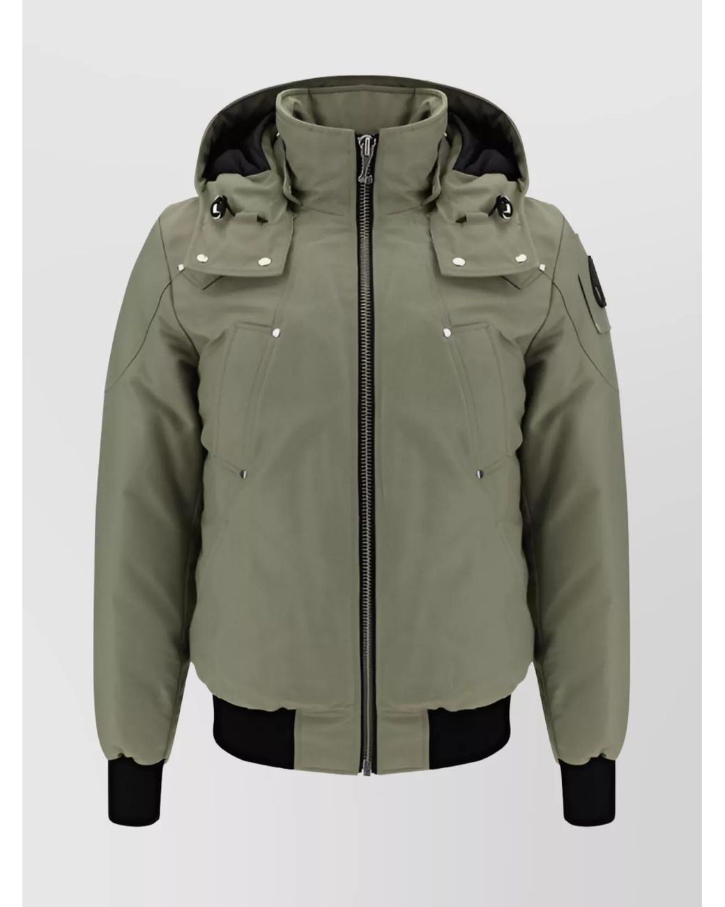 Moose Knuckles Bomber Jacket Quilted Removable Hood in Green for Men | Lyst