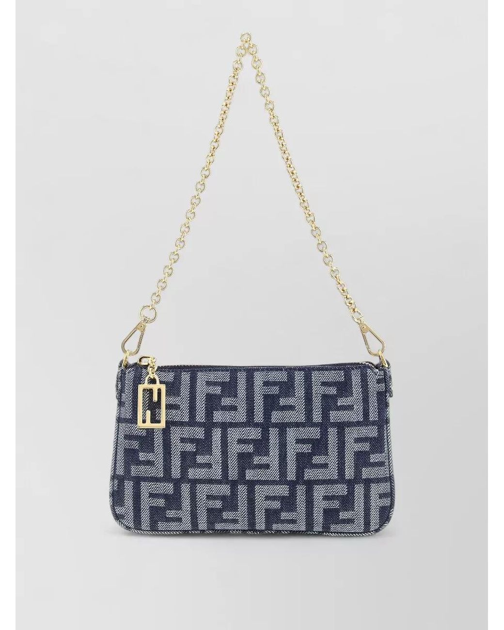 Fendi Shoulder Bag Baguette Style Chain Strap in White | Lyst UK