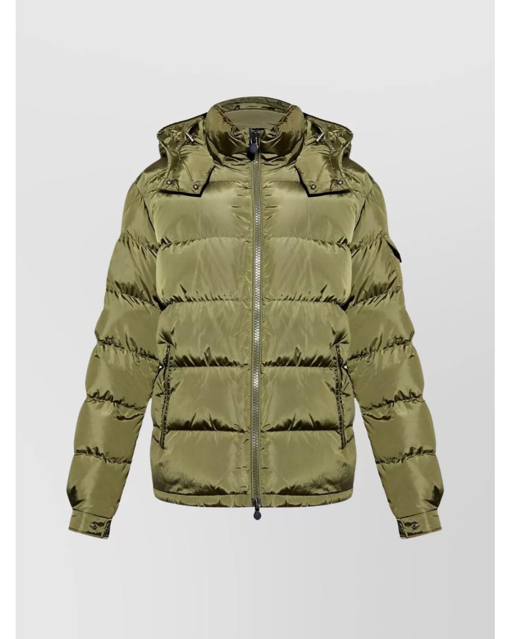 Moncler Puffer Jackets With Hood And Quilted Pattern in Green for Men ...