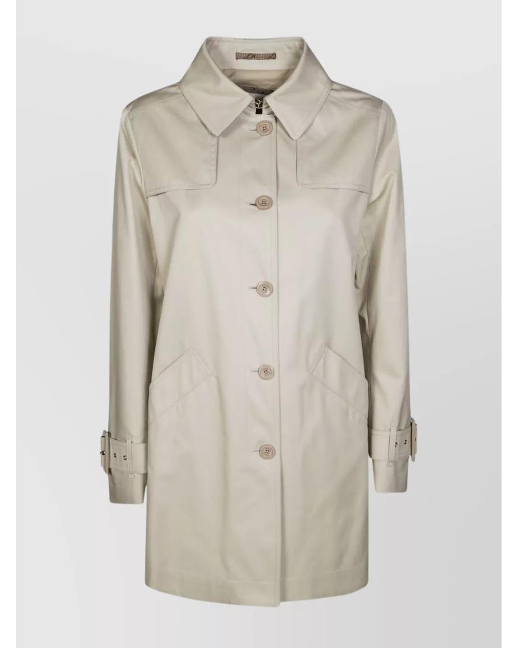 Herno Delon Trench Back Vent in Natural | Lyst