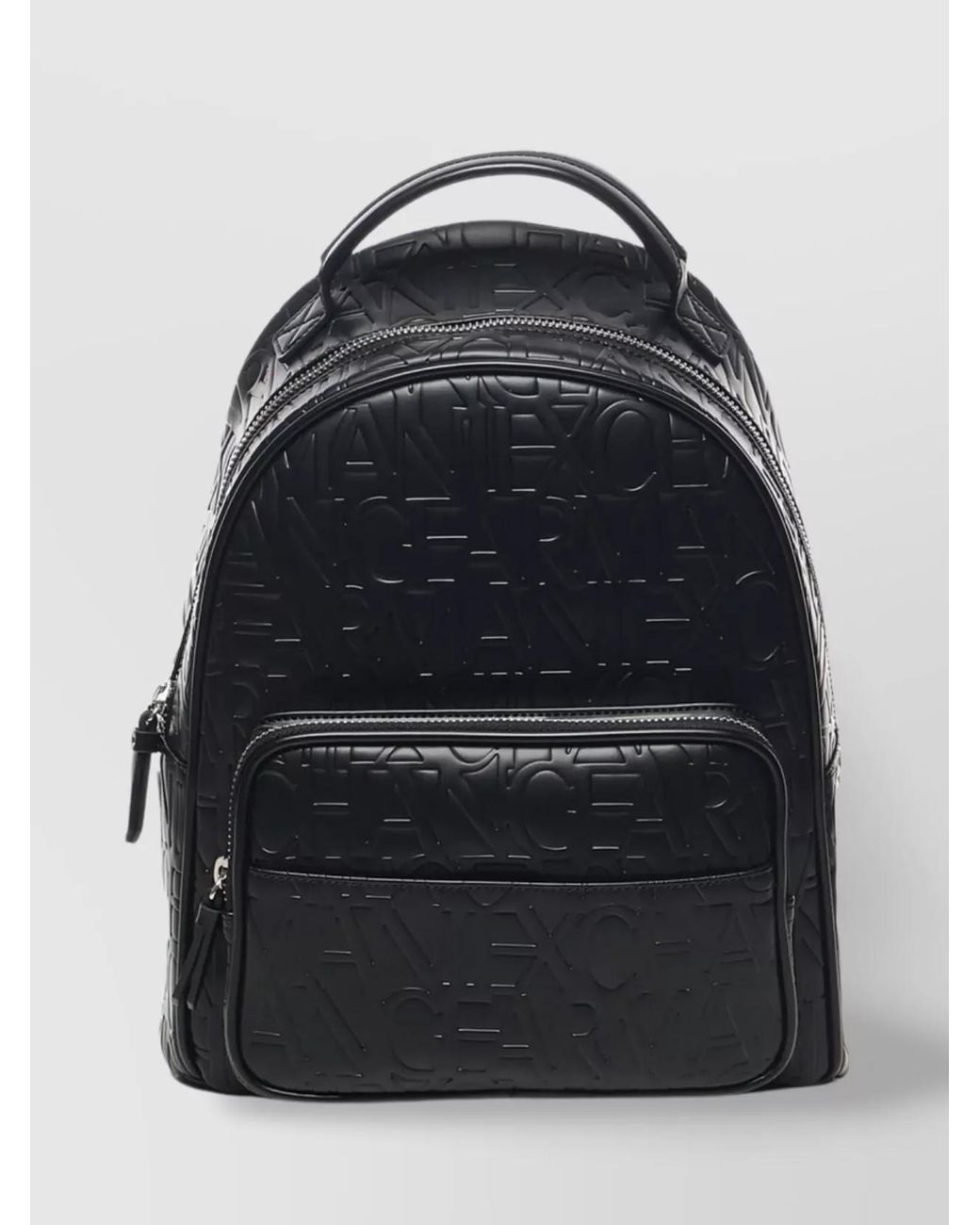 ARMANI EXCHANGE Monogram Backpack Adjustable Straps in Black | Lyst