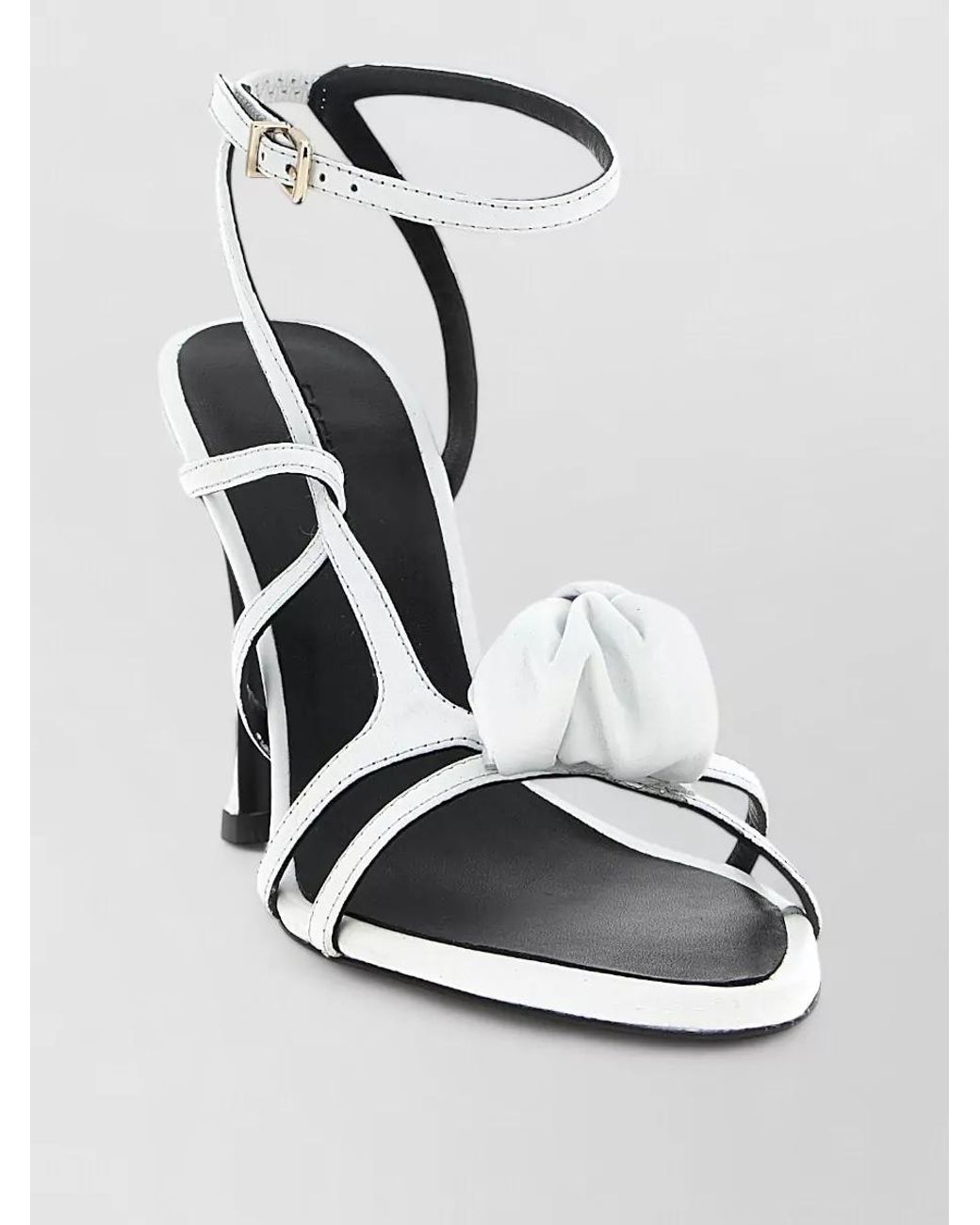 ROTATE BIRGER CHRISTENSEN Leather Knot Sandals in White | Lyst