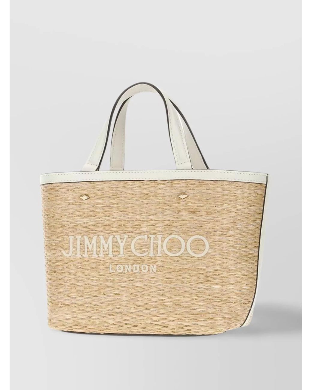 Jimmy Choo Mini Marli Raffia Handbag in Natural | Lyst
