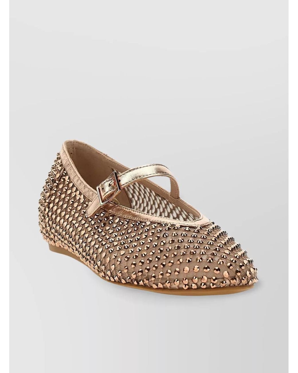 Le Silla Embellished Mesh Ballerina Shoes | Lyst UK