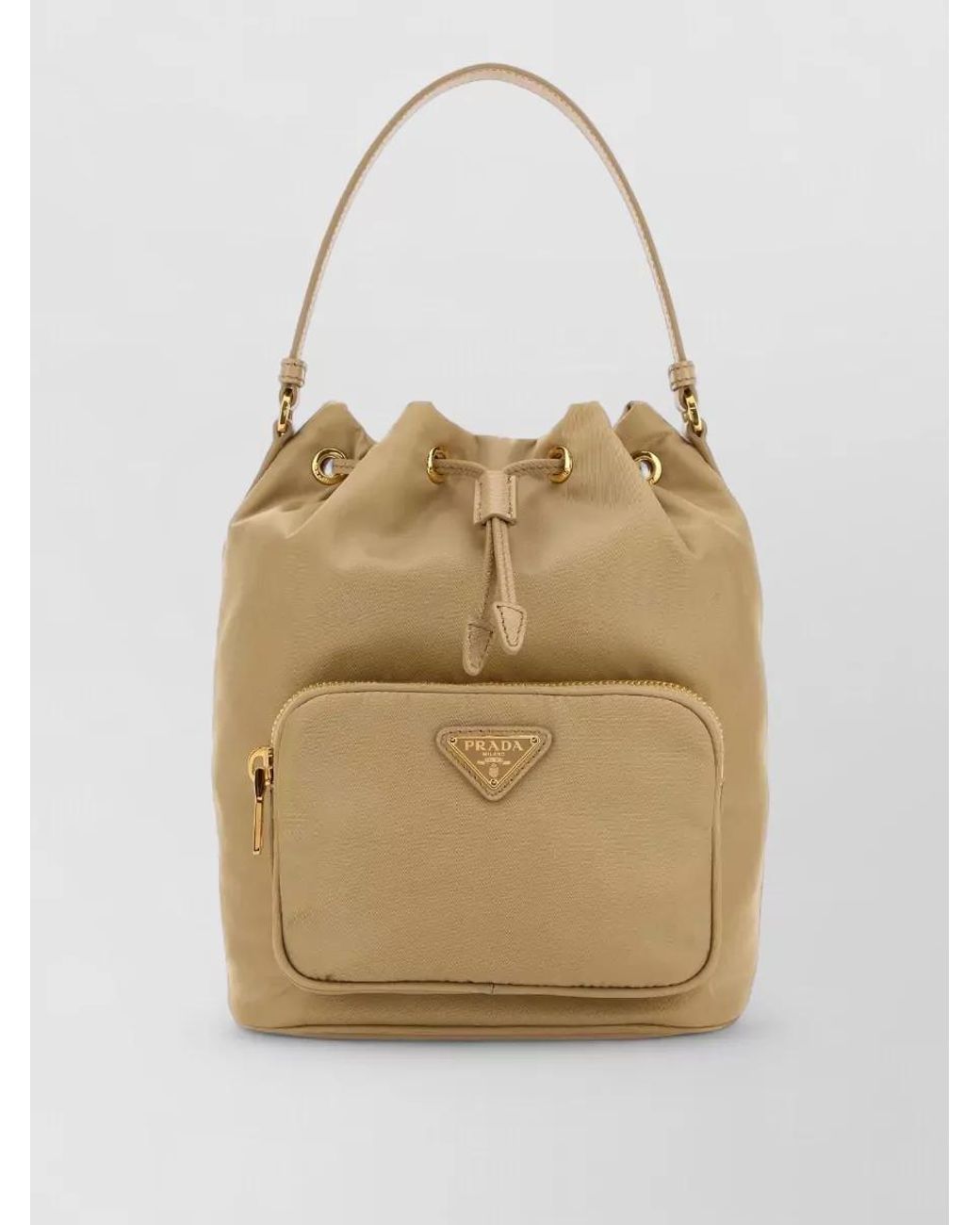 Prada Bucket Shoulder Bag in Natural | Lyst