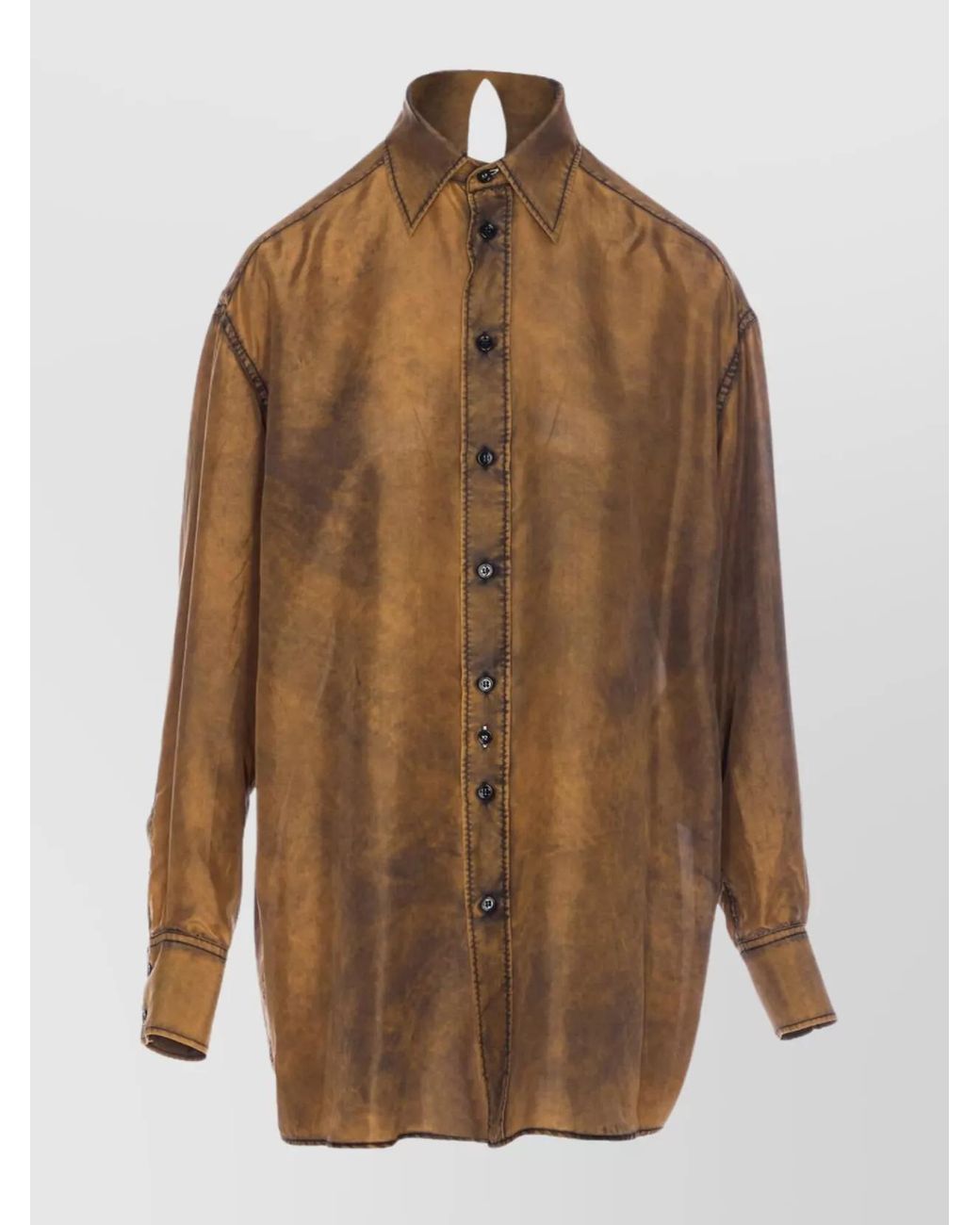 MM6 by Maison Martin Margiela Collared Shirt With Cut Out Detail in ...