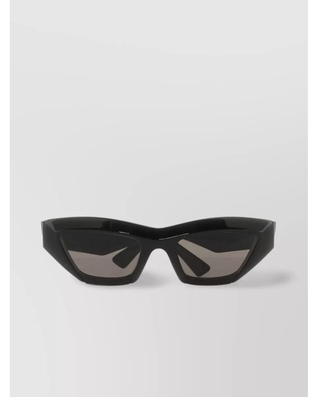 Bottega Veneta Sleek Angular Sunglasses With Thick Temples in Black | Lyst
