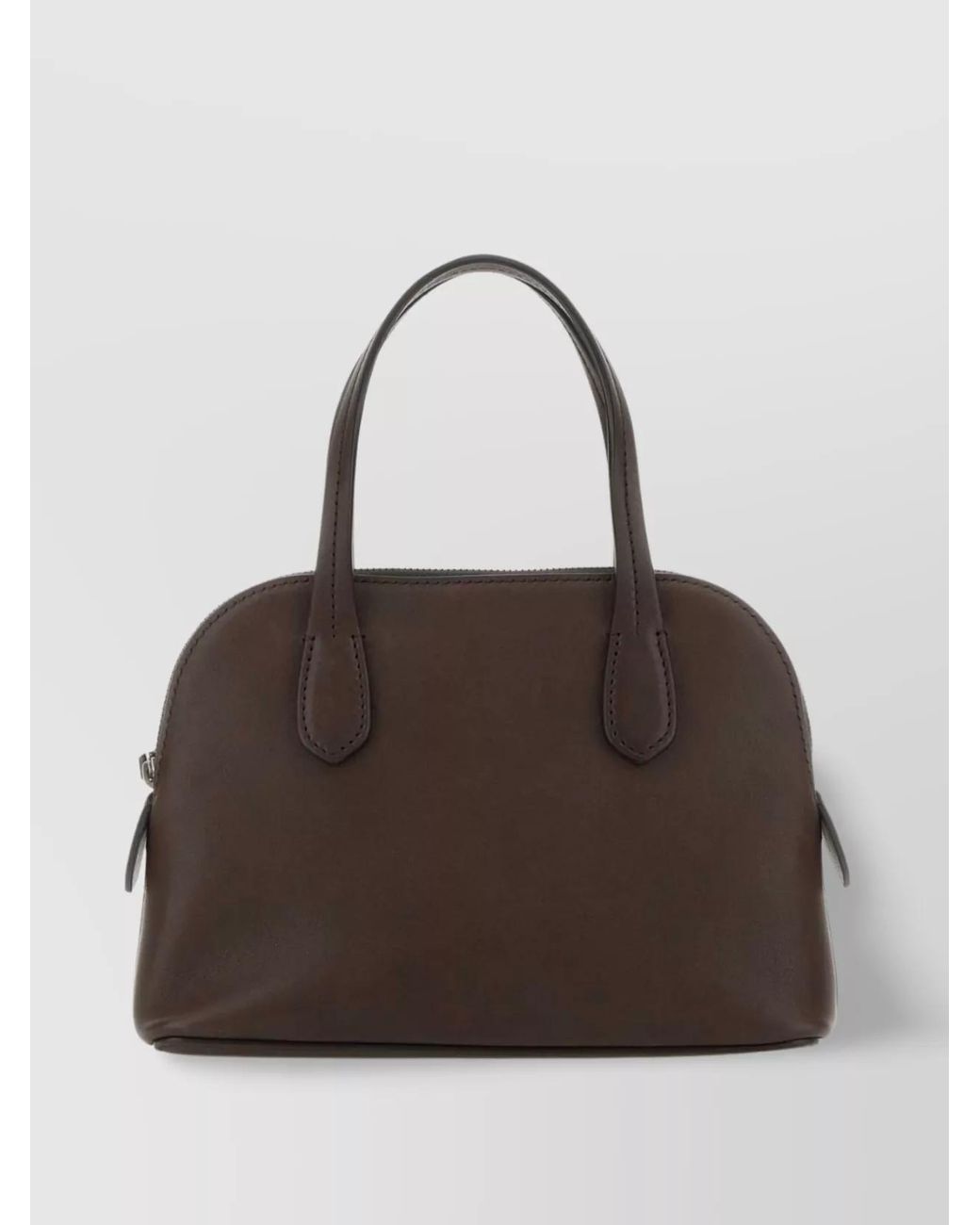 The Row Ingrid Handbag Structured Shape Top Handles in Brown | Lyst