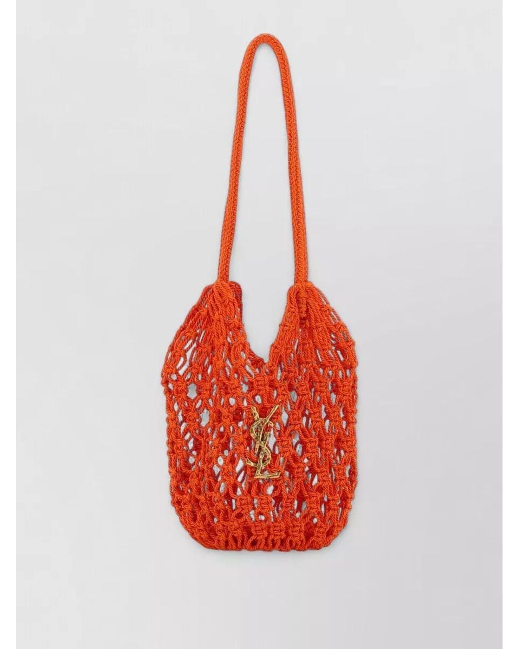 Saint Laurent Fabric Bucket Bag in Red | Lyst UK