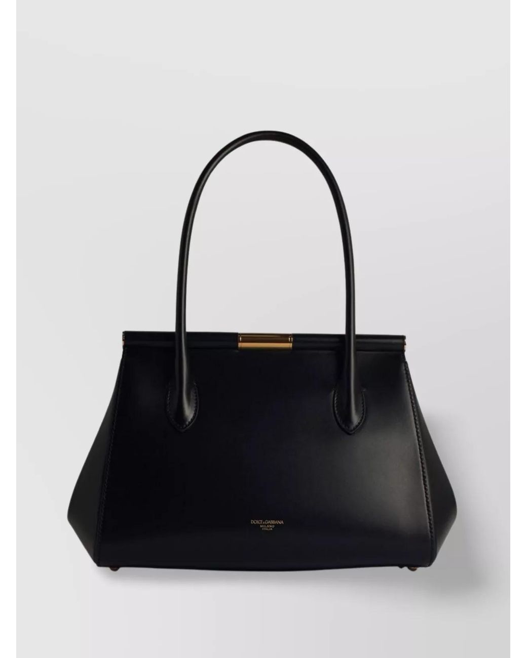 Dolce & Gabbana 'Structured Silhouette Top Handles Bag' in Black | Lyst