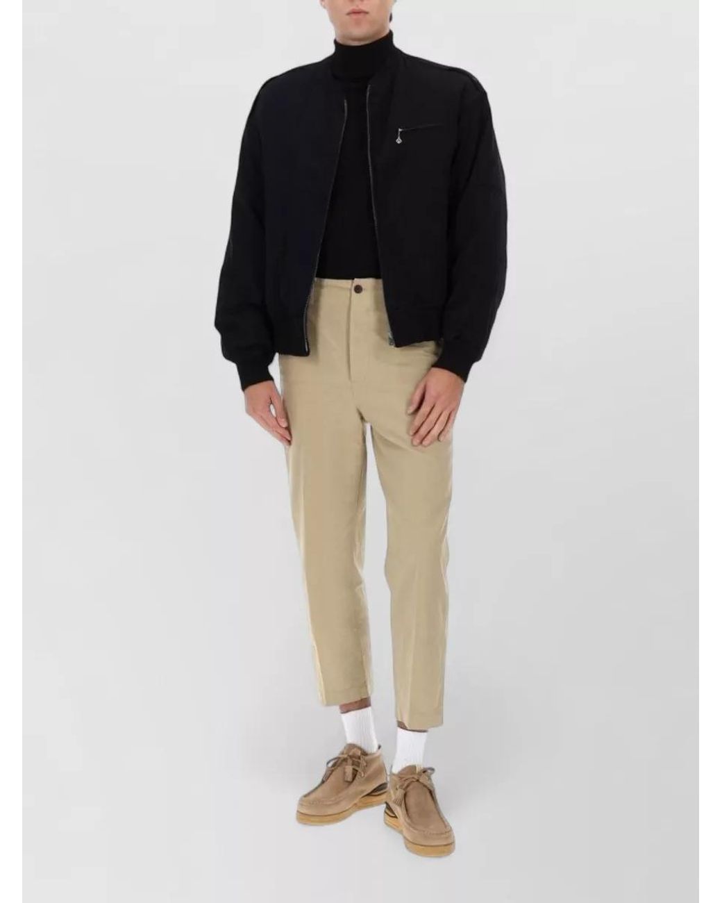 Visvim Wool Linen Bomber Jacket in Black for Men | Lyst UK
