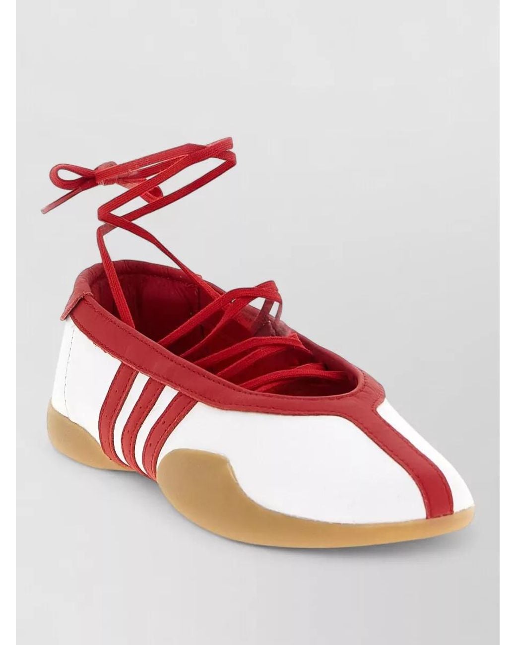 adidas Originals Leather Ballerina Shoes in Red | Lyst UK