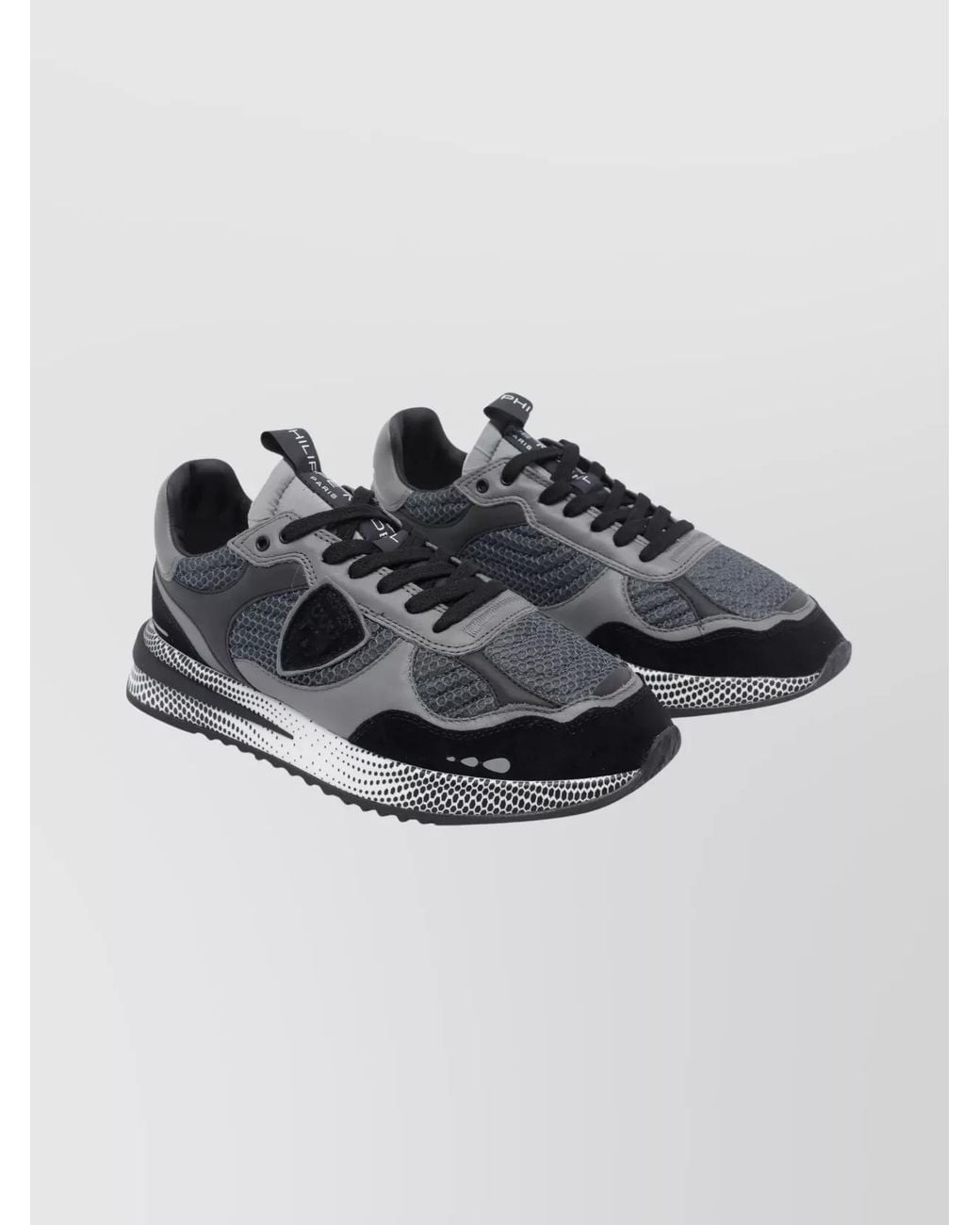 Philippe Model Leather Low-Top Sneakers in Grey for Men | Lyst UK