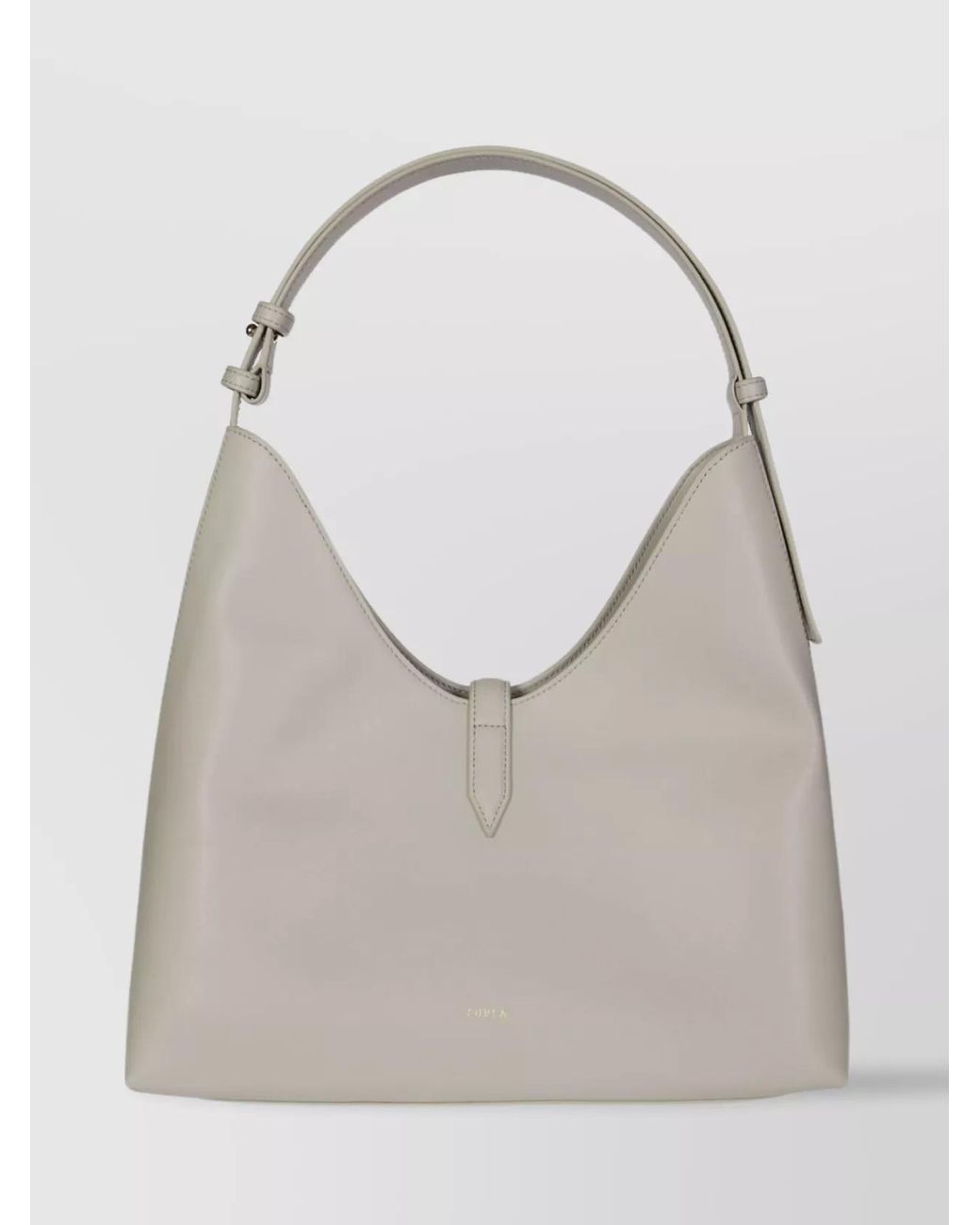Furla Hobo Bag Structured Adjustable Strap in Gray | Lyst