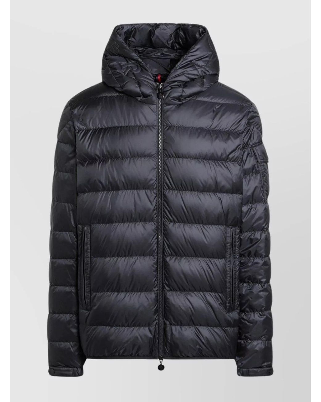 Moncler Short Zip-Up Puffer Coat in Black for Men | Lyst