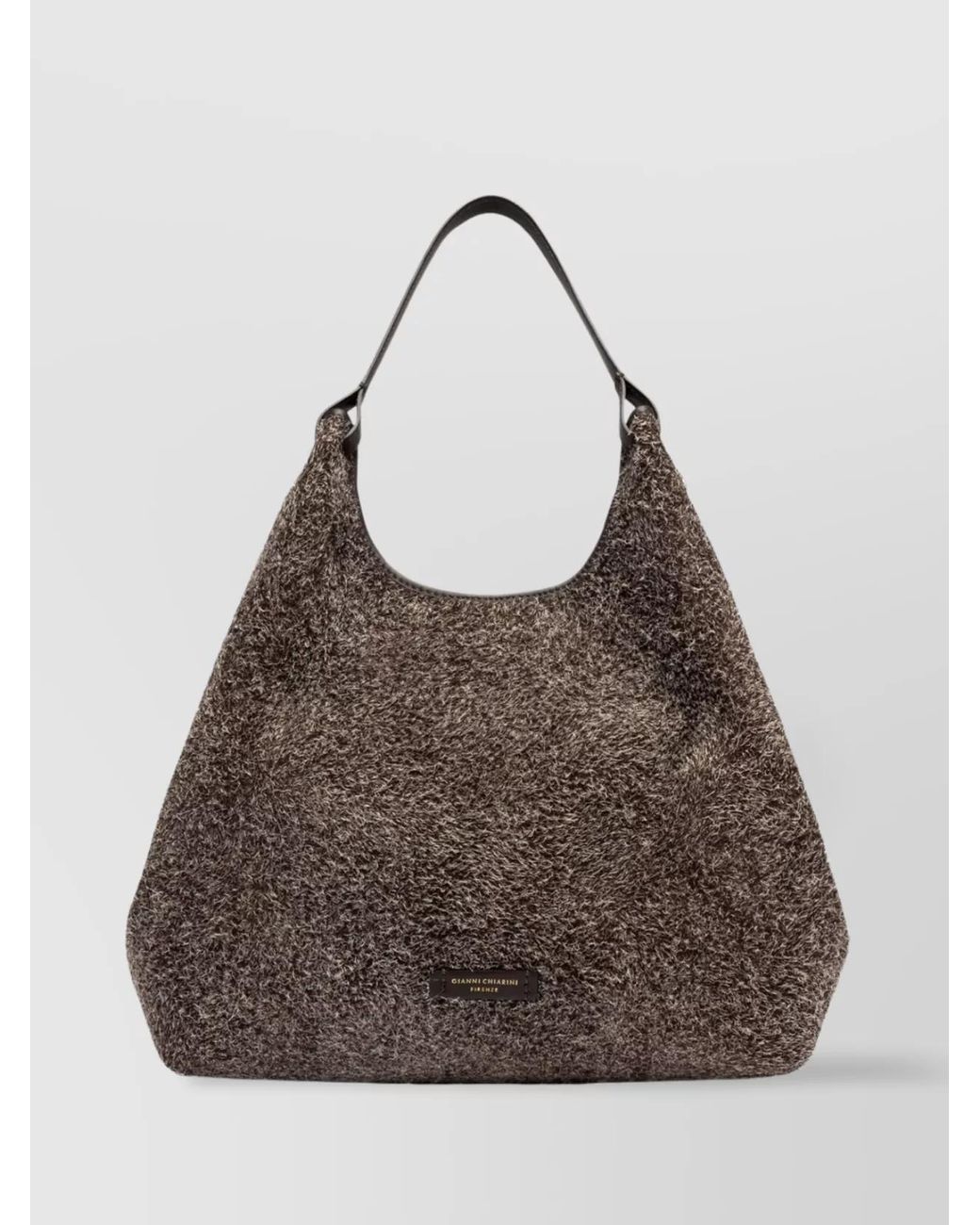 Gianni Chiarini Suede Shoulder Bag-Tone Hardware in Brown | Lyst