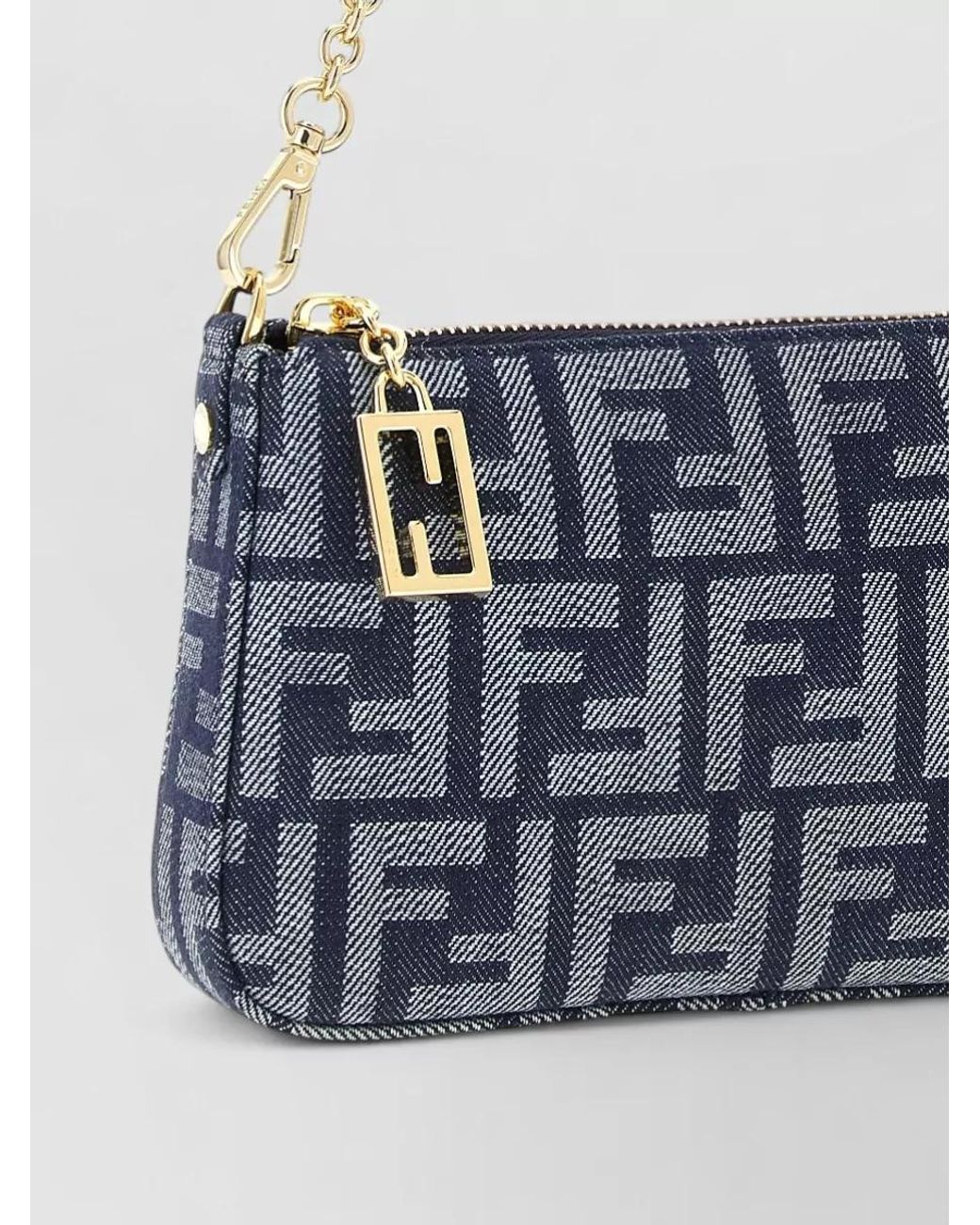 Fendi Shoulder Bag Baguette Style Chain Strap in White | Lyst UK