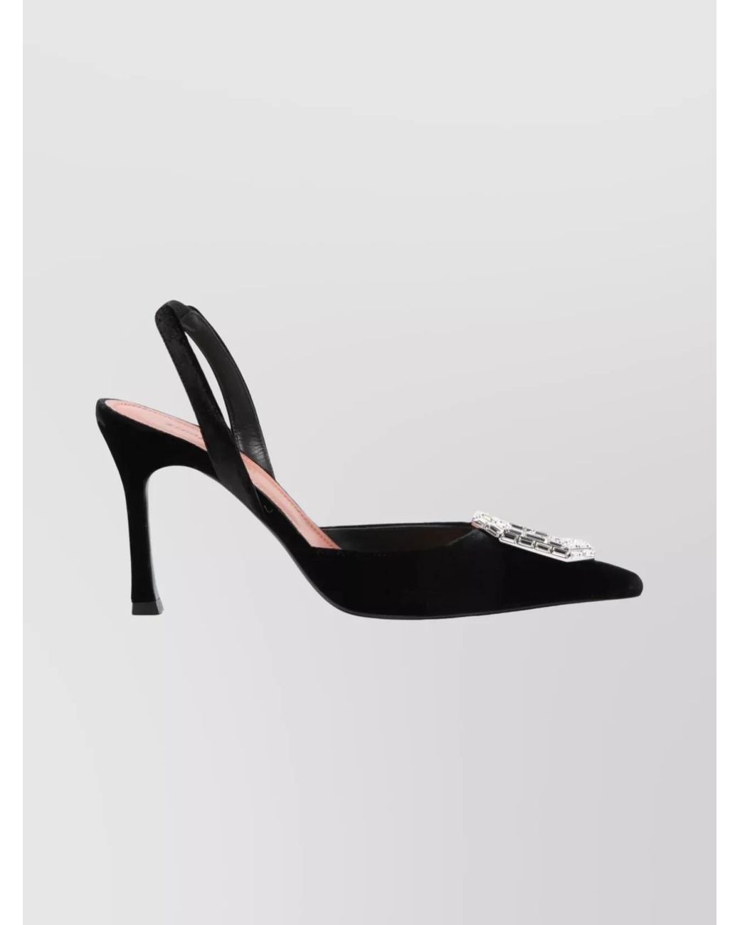 AMINA MUADDI Velvet Embellished Slingback Pumps in Metallic | Lyst