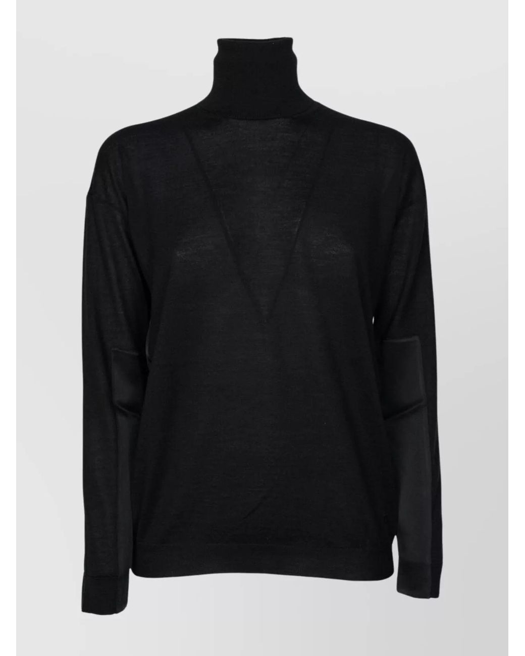 Tom Ford High Neck Knitwear Sheer Panels in Black | Lyst
