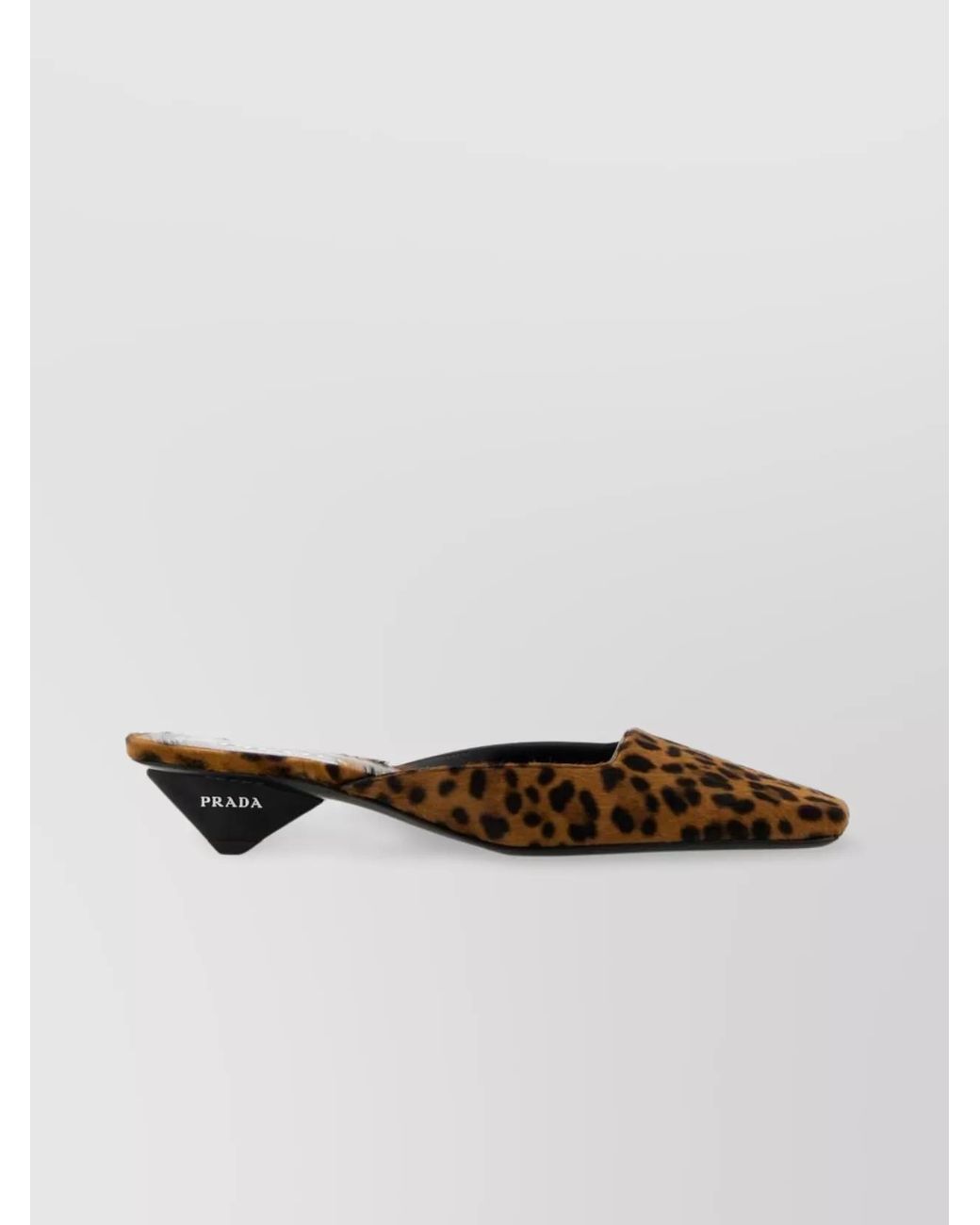 Prada Leopard Print Calf Hair Mules | Lyst