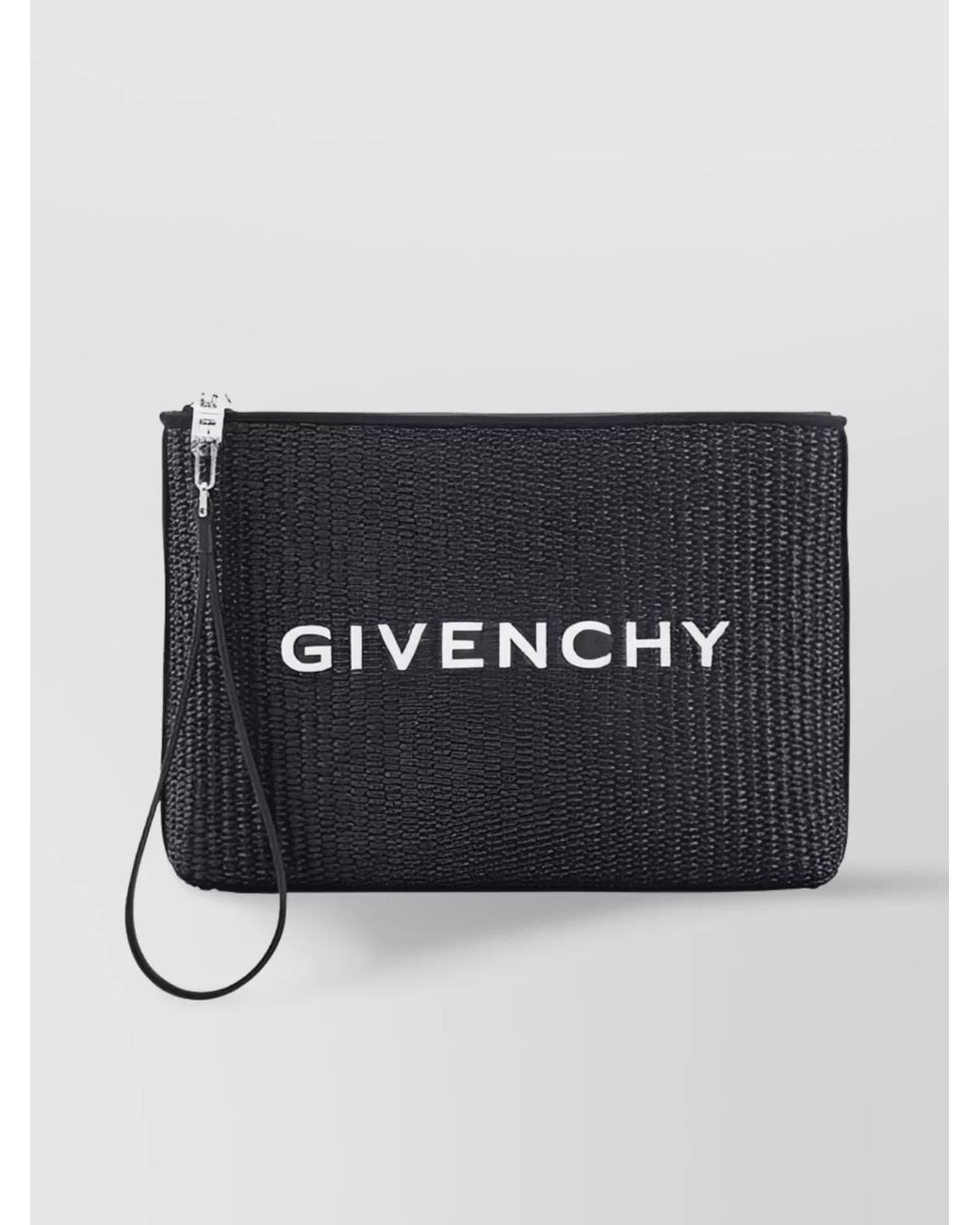 Givenchy Raffia Clutch Bag With Textured Finish And Wrist Strap in ...