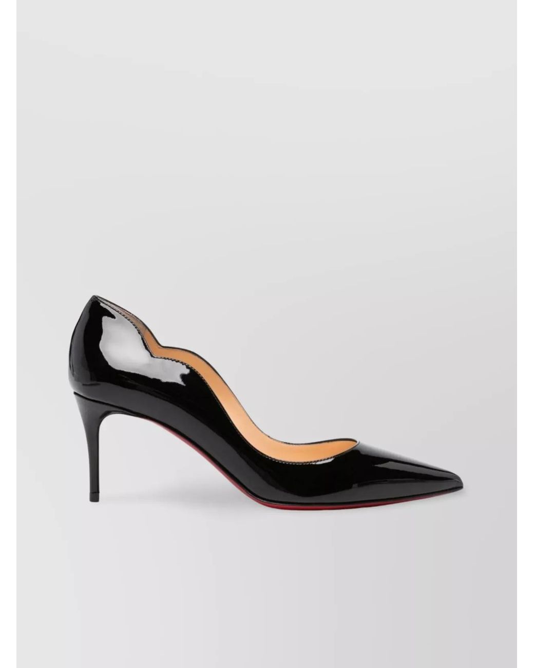 Christian Louboutin Signature Sole Pointed Toe Mid Heel Pumps | Lyst