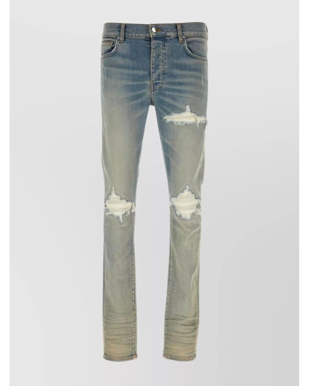 Amiri Distressed Five-Pocket Denim Jeans With Belt Loops in Blue for ...