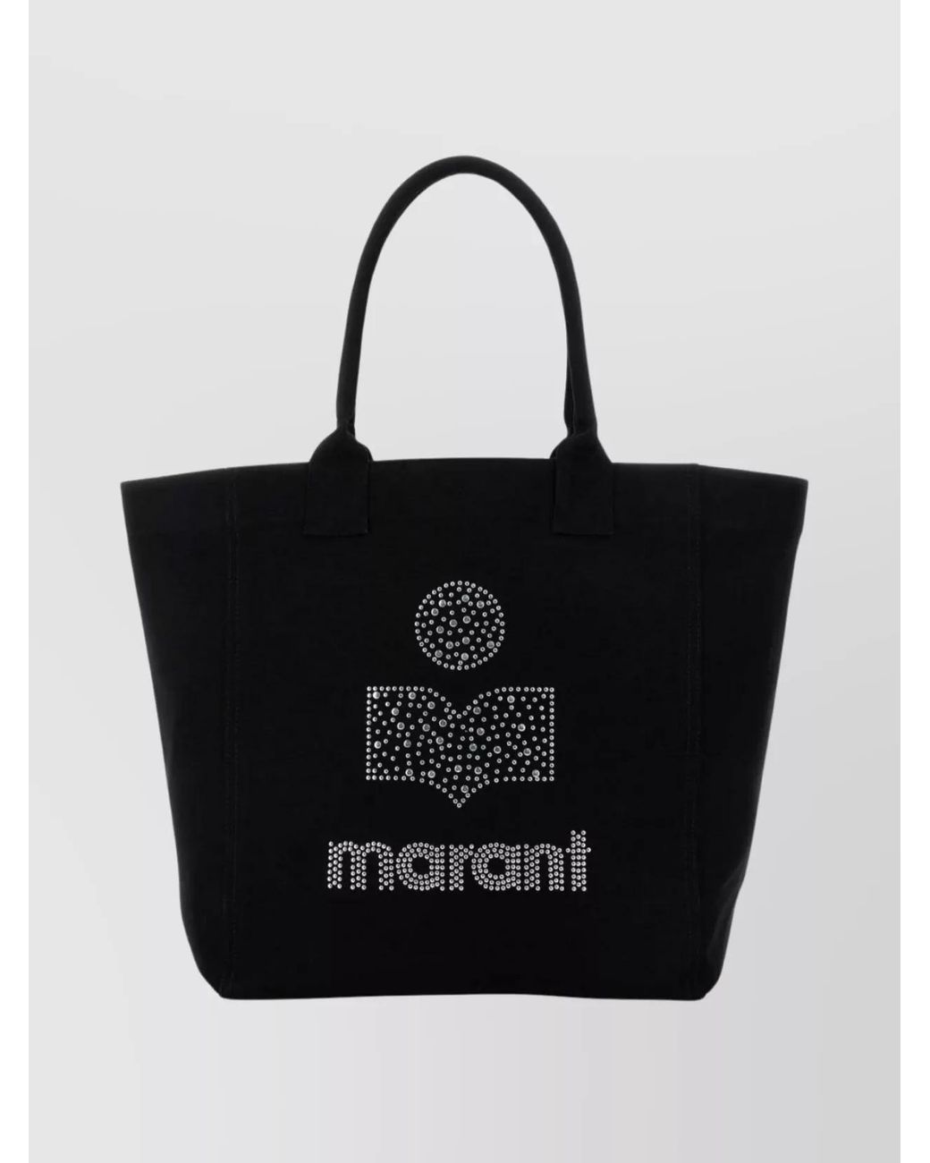 Isabel Marant Yenky Cotton Studded Shoulder Bag in Black | Lyst