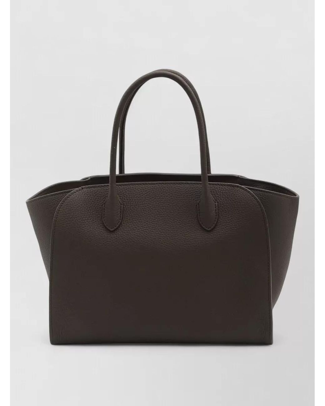 The Row Marlo 12 Hammered Leather Tote Bag in Black | Lyst