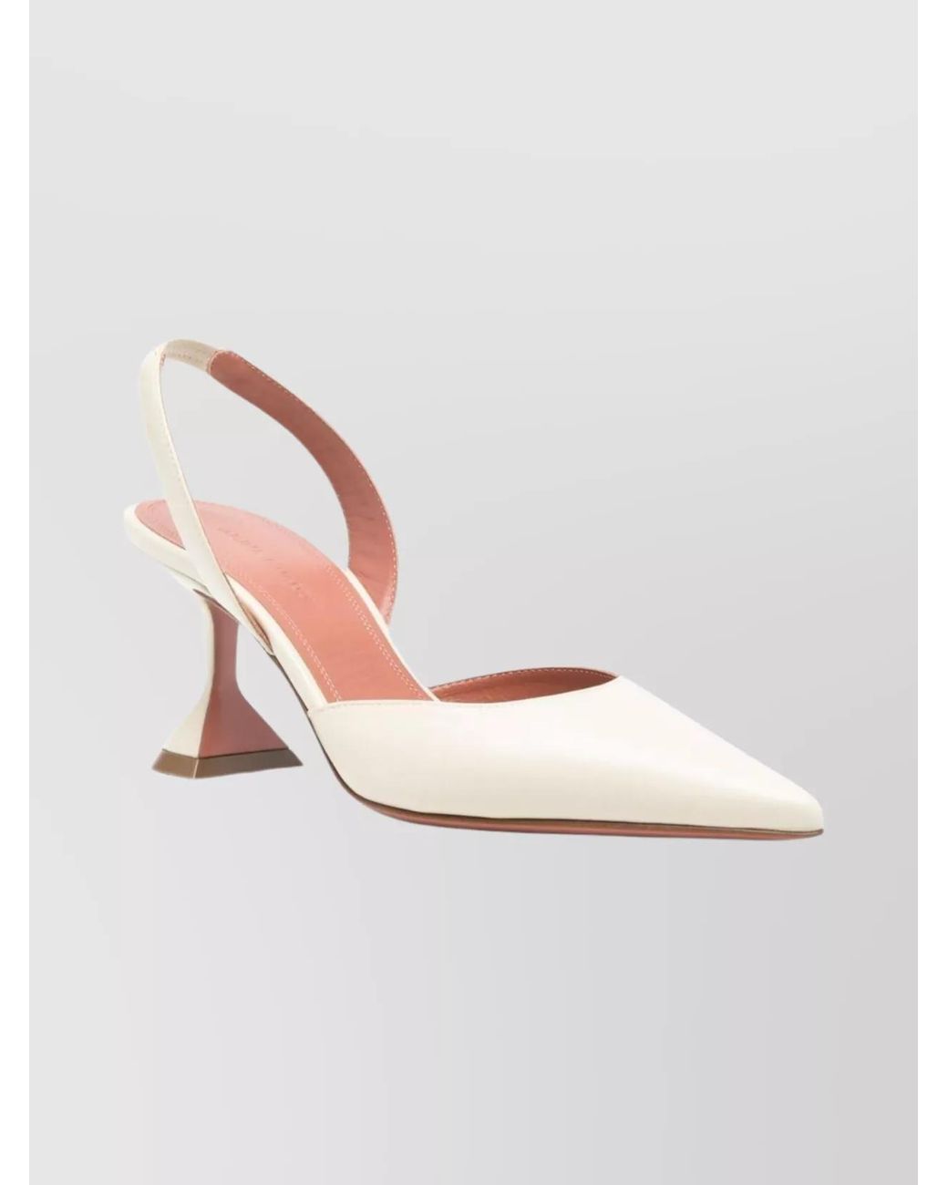 AMINA MUADDI Slingback Pumps With Unique Heel Design in Pink | Lyst