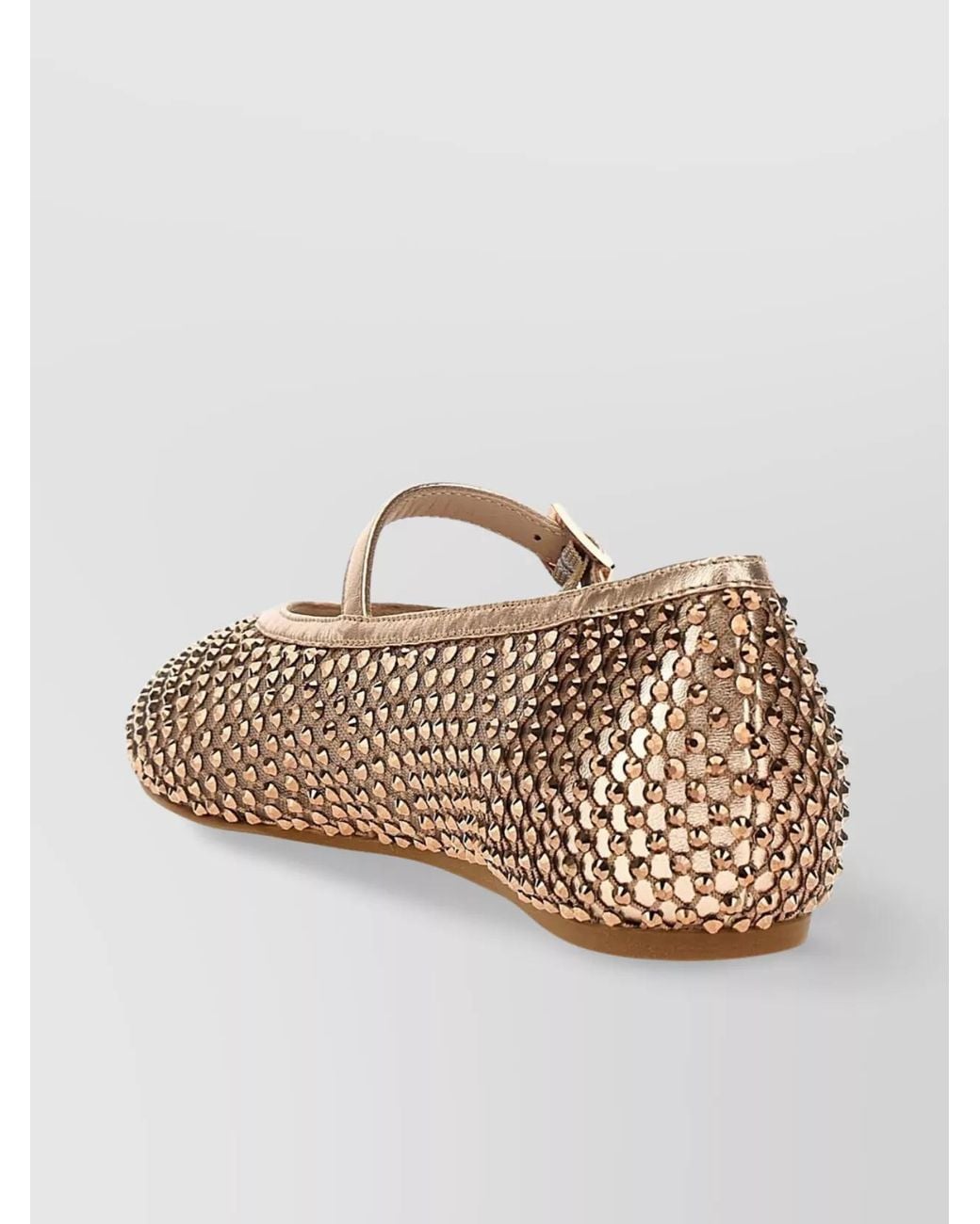 Le Silla Embellished Mesh Ballerina Shoes | Lyst UK