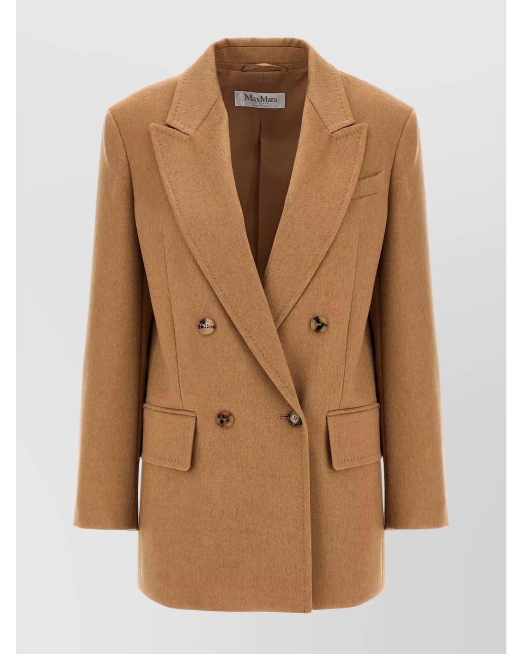 Max Mara Tailored Blazer With Structured Shoulders And Longline ...