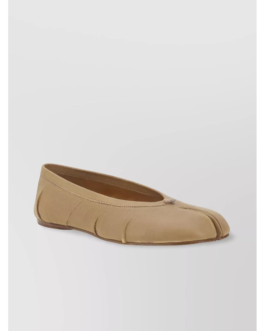 Maison Margiela Leather Tabi Ballerinas Split Toe Design in Natural | Lyst