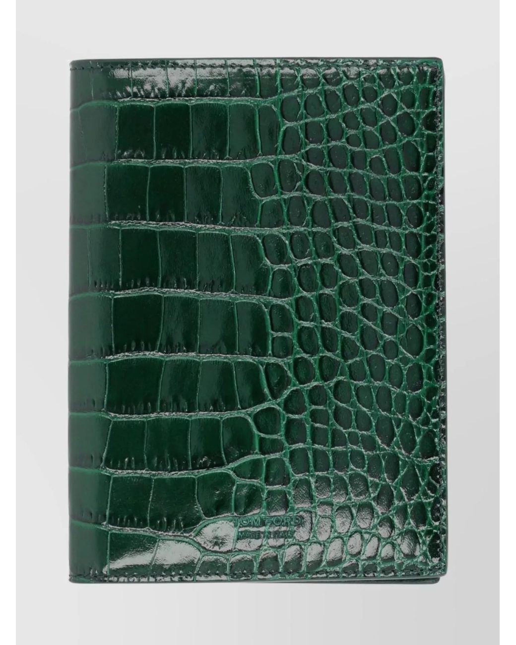 Tom Ford Compact Wallet Embossed Texture in Green for Men | Lyst