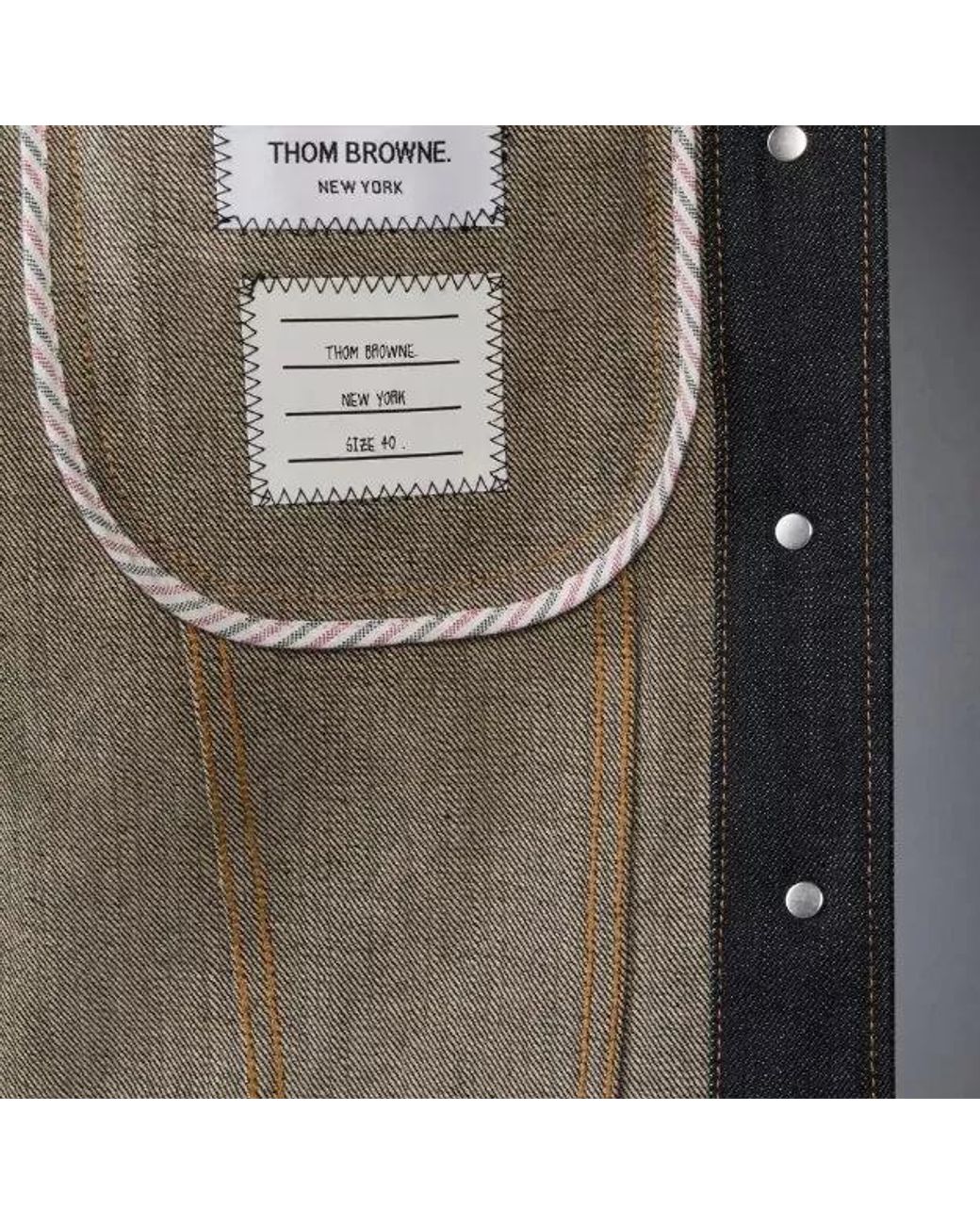 Thom Browne Denim Cropped Jacket in Blue | Lyst UK