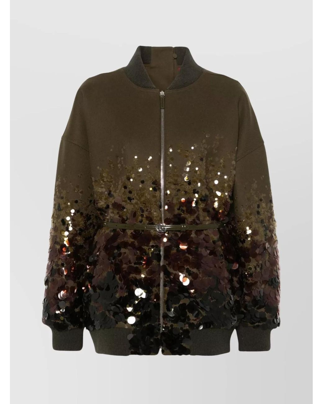 Gucci Embroidered Sequin Wool Bomber Jacket | Lyst