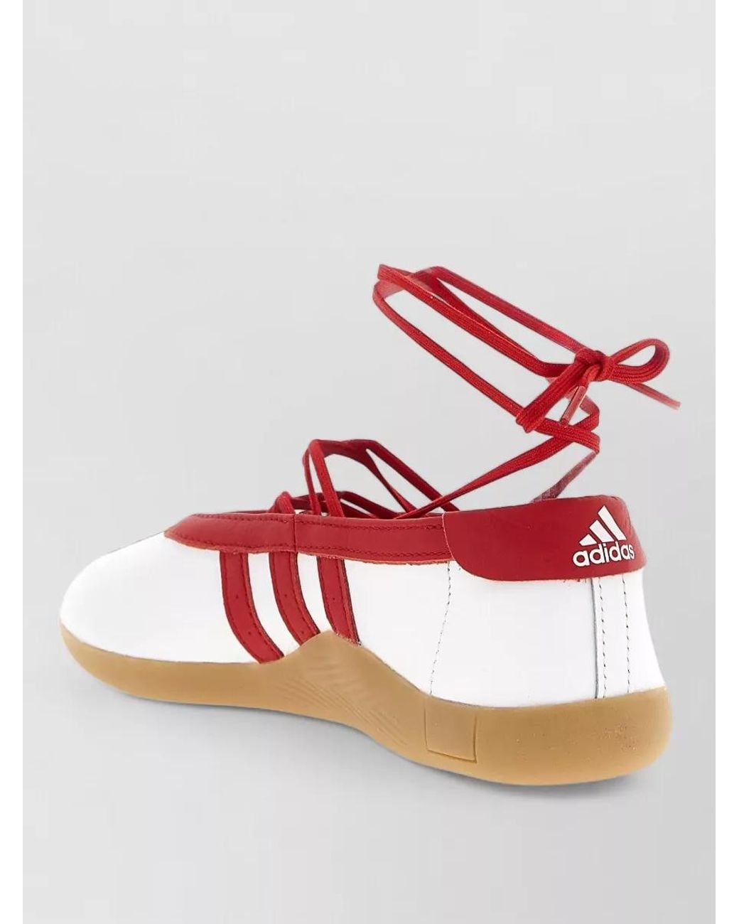 adidas Originals Leather Ballerina Shoes in Red | Lyst UK