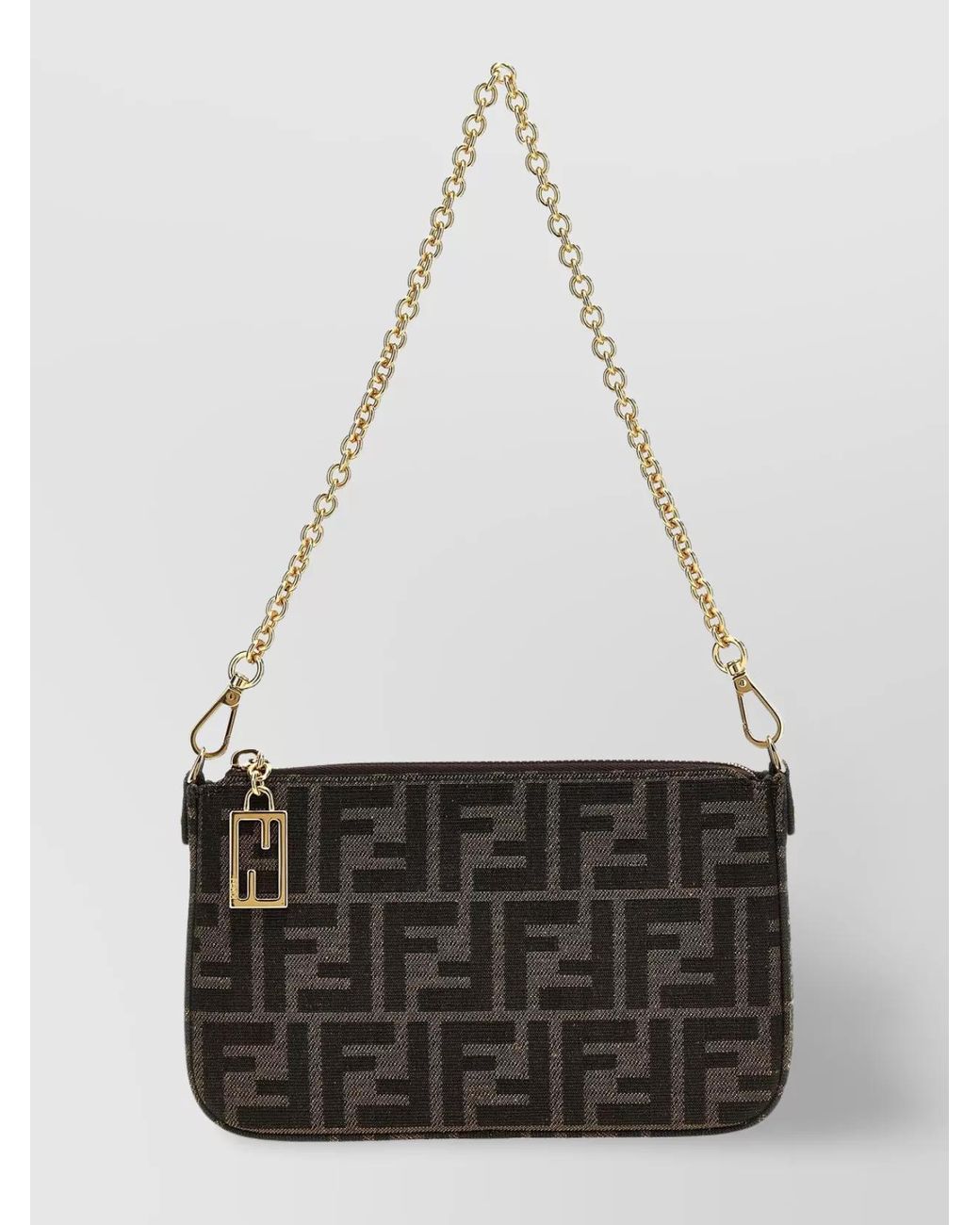Fendi Shoulder Bags With Chain Strap And-Tone Hardware in White | Lyst