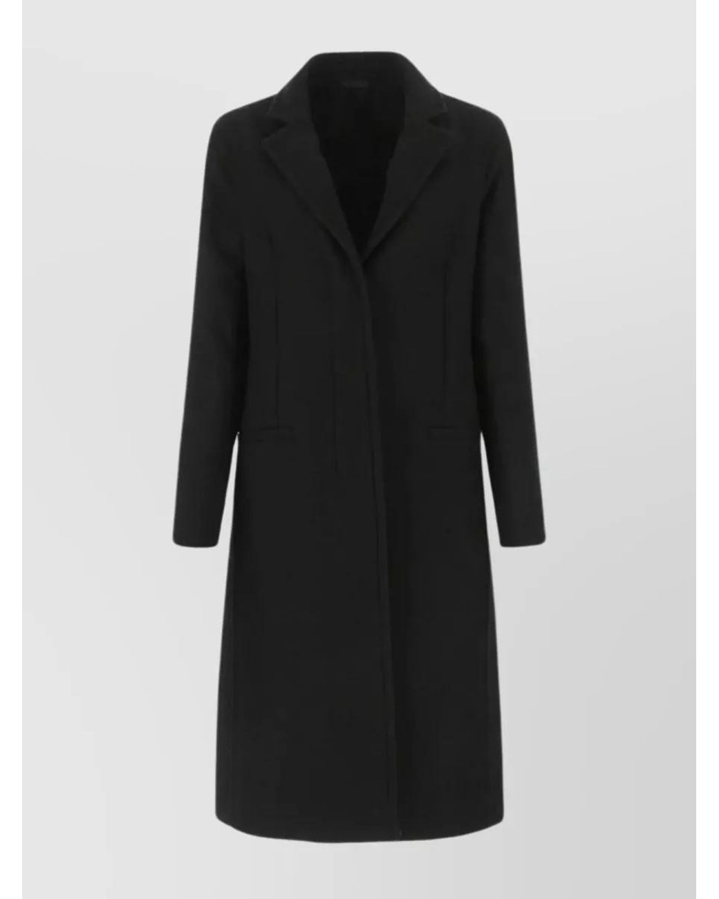 Givenchy Structured Wool Blend Coat With Rear Vent in Black | Lyst