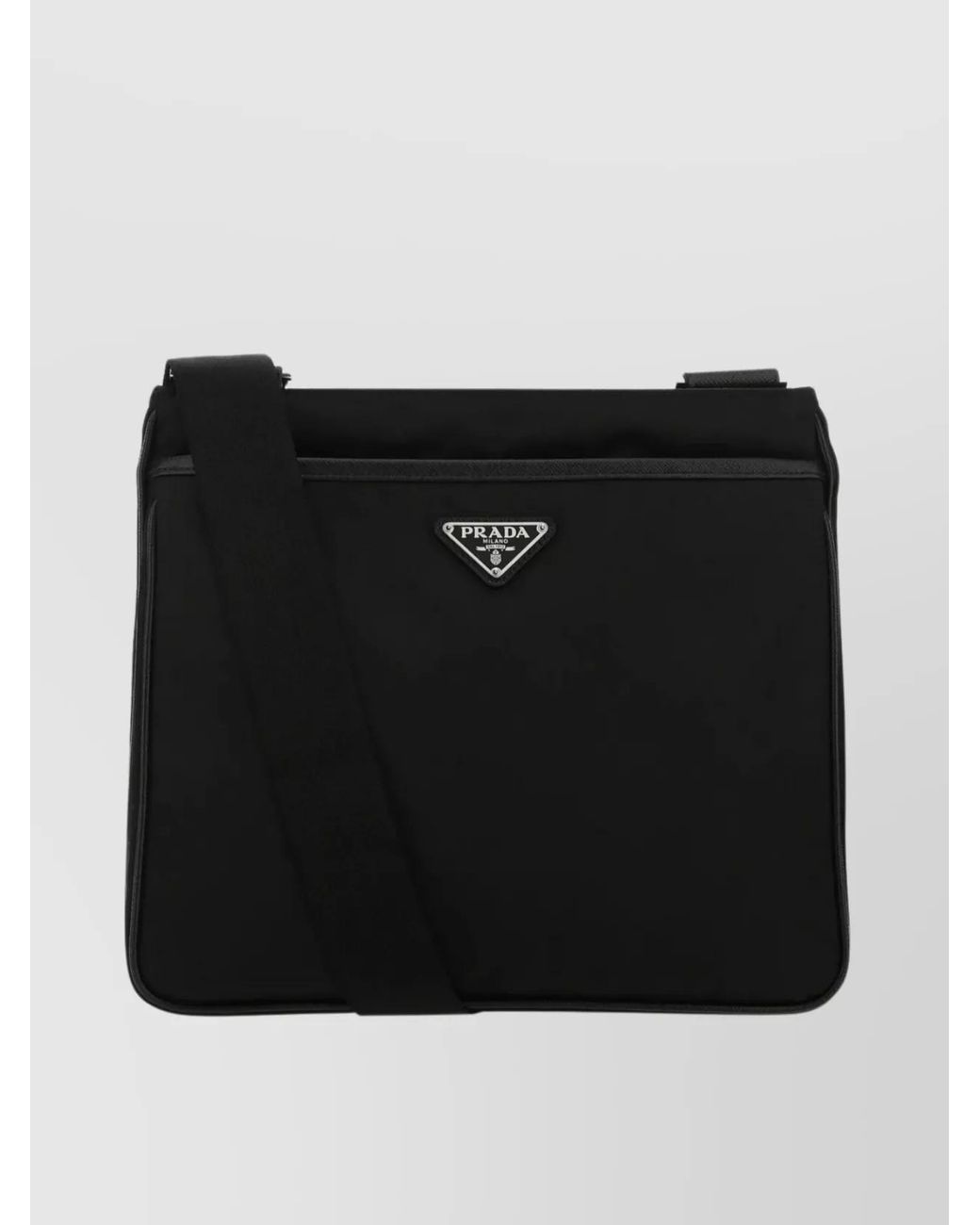 Prada Rectangular Shape Re-Nylon Crossbody Bag in Black for Men | Lyst