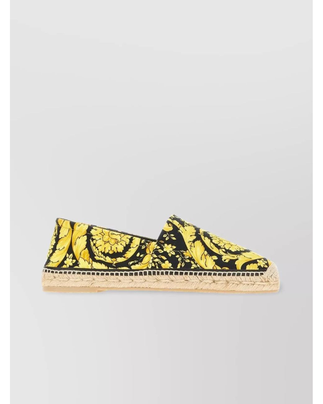 Versace Barocco Print Cotton Canvas Espadrilles in Metallic for Men | Lyst