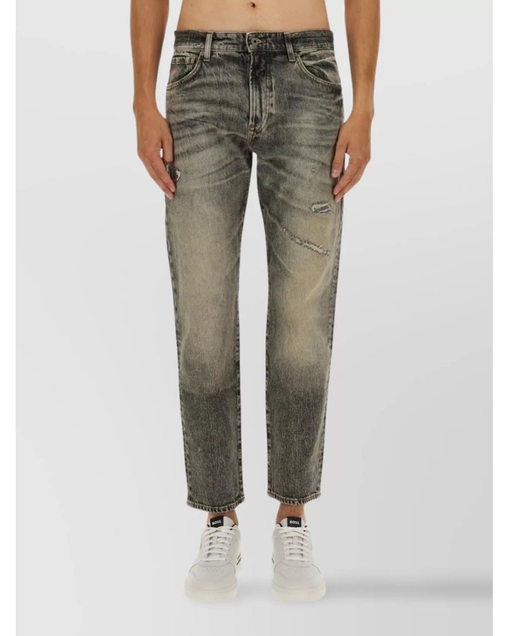 BOSS Regular-Fit Denim Jeans in Green for Men | Lyst UK